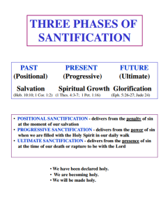Three Phases of Sanctification - Biblical Resources